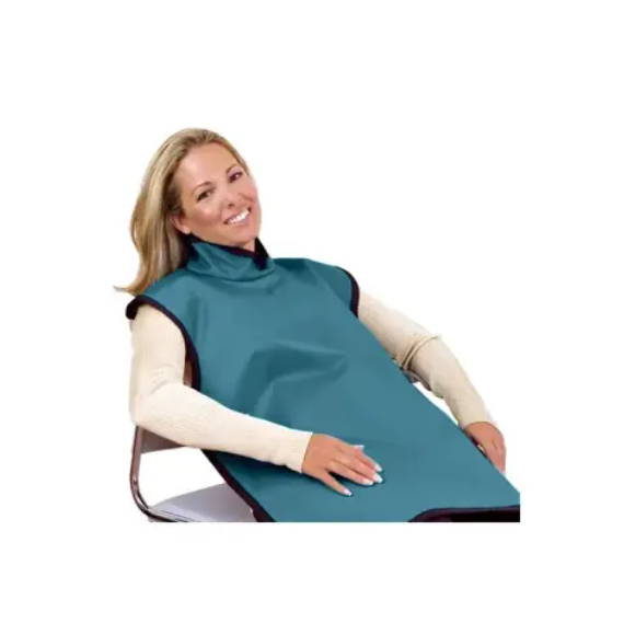 Adult Bib Apron W/ Collar - .3 mm Protection - 24 x 26", Teal